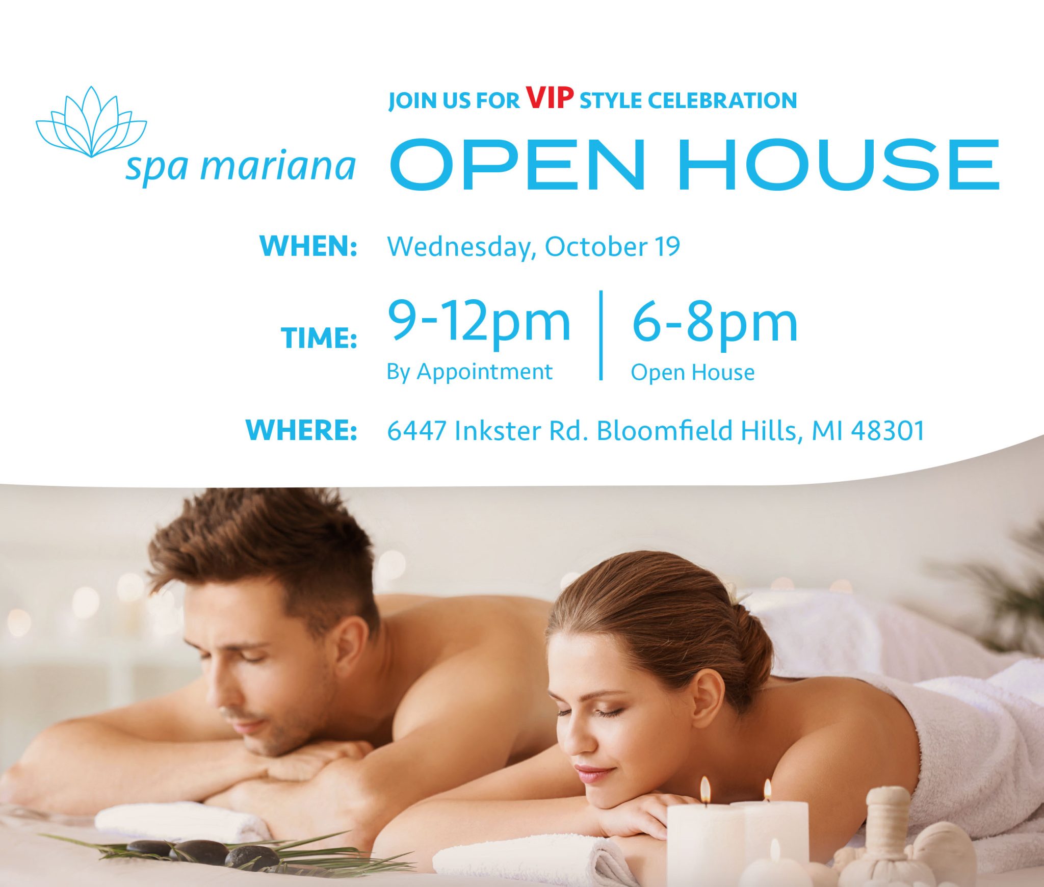 Spa Mariana VIP Open House Event! - OMA Comp